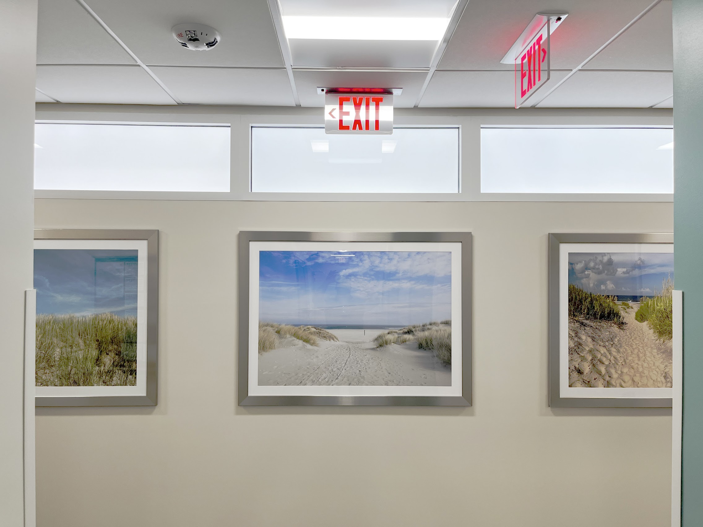 Innerscene Circadian Sky 2x4 lighting fixtures installed in wall of ...